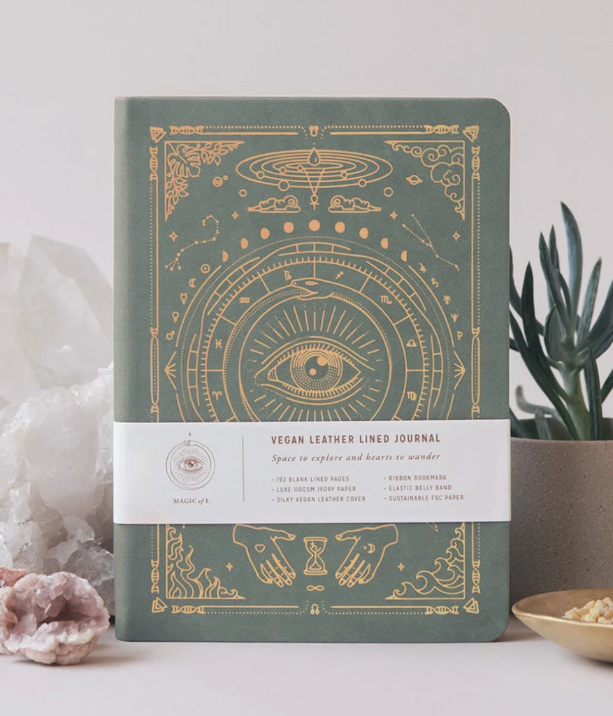 Magic Of I :: Vegan Leather Journal, Lined — Lake